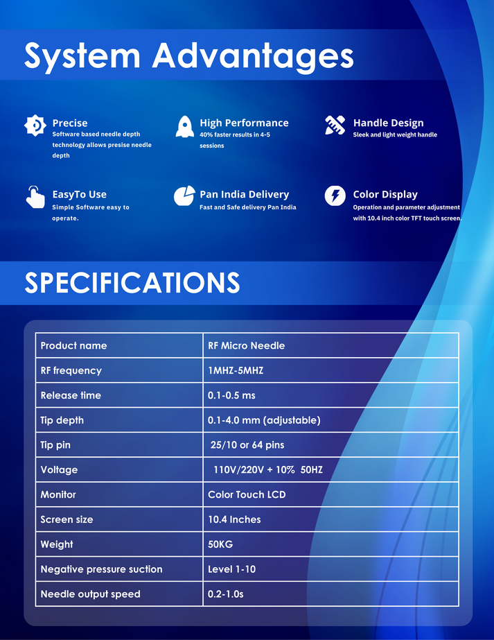 Magnus RF 5 MHZ Machine Quantus ITALY Microneedling Radio Frequency Ma ...